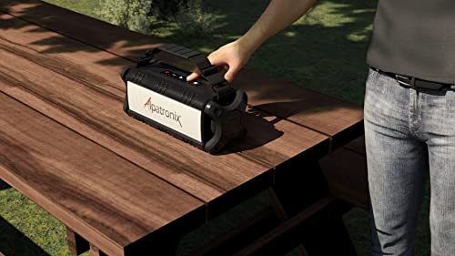 Alpatronix Bluetooth Speaker 60W(80W Max), IPX6 Waterproof, Portable, Wireless, 8000mAh Power Bank, Handsfree, Shockproof, TWS, DSP, Stereo, Subwoofer, TF Card, NFC, AX500, Indoor&Outdoor–Black