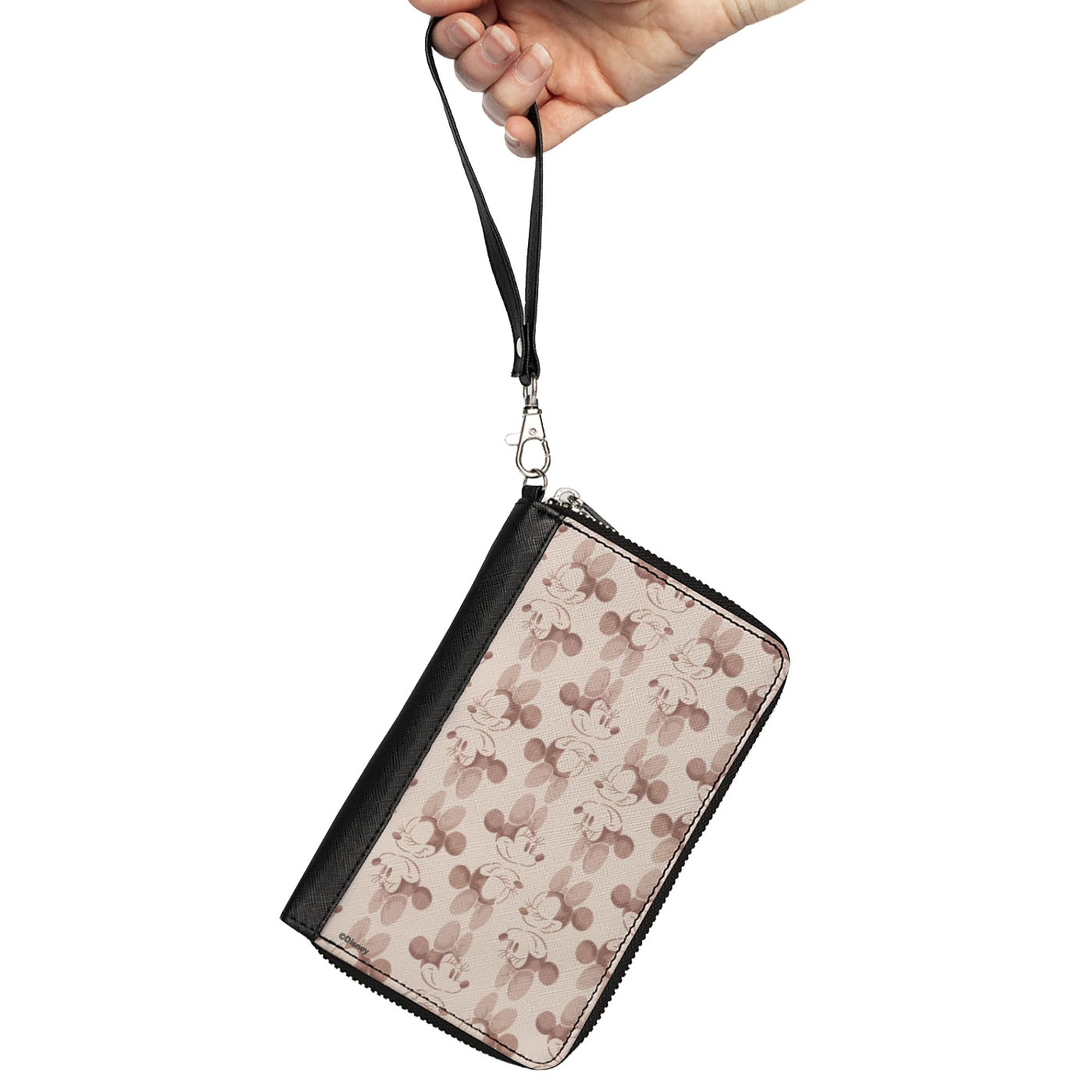 Buckle-Down Women's PU Zip Around Wallet Rectangle-Minnie Mouse, 7.5"x4.5"