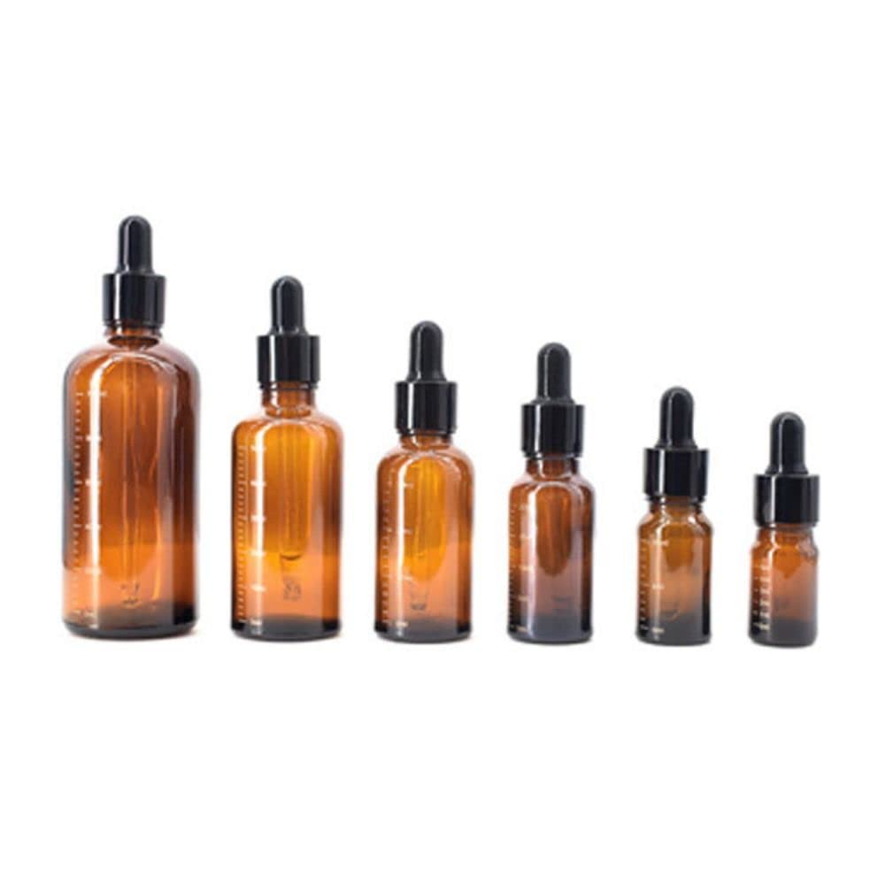 Scale Dropper Bottle, 5ml-100ml Empty Liquid Pipette Bottle, Amber Glass Bottle, Refillable Bottles, Vials Essential Oil Bottle, Perfume Bottle(10ml)