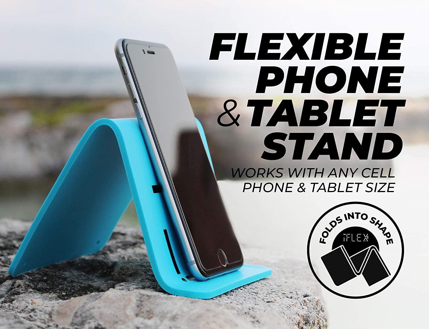 iFLEX Adjustable Cell Phone Stand and Tablet Stand for Work and Home – Flexible Phone Holder is The Perfect iPhone Stand for Video Calls and Holds Any Device