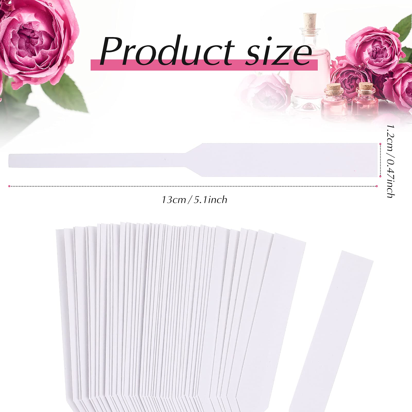 800 Pcs Perfume Scent Test Strips Disposable White Blotter Fragrance Strips Paper Sample Tester Strips for Aromatherapy Testing Essential Oils Fragrances Scents