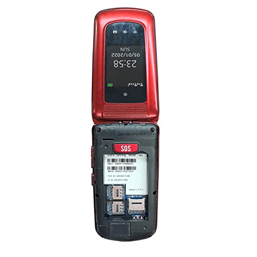 4G LTE Seniors Cell Phone Dual Standby Unlocked Senior Flip Phone SOS Big Button Senior Basic Phone for Elderly 2.4 Inch Screen Unlocked Feature Cell Phone with Charging Dock (Red)