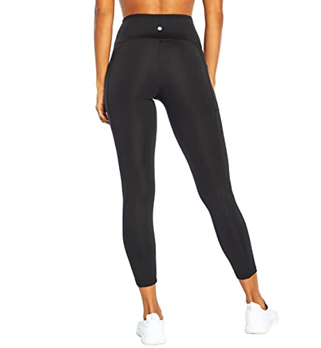BALLY TOTAL FITNESS High Rise Pocket Ankle Legging, Black, Medium (FLL1000A)