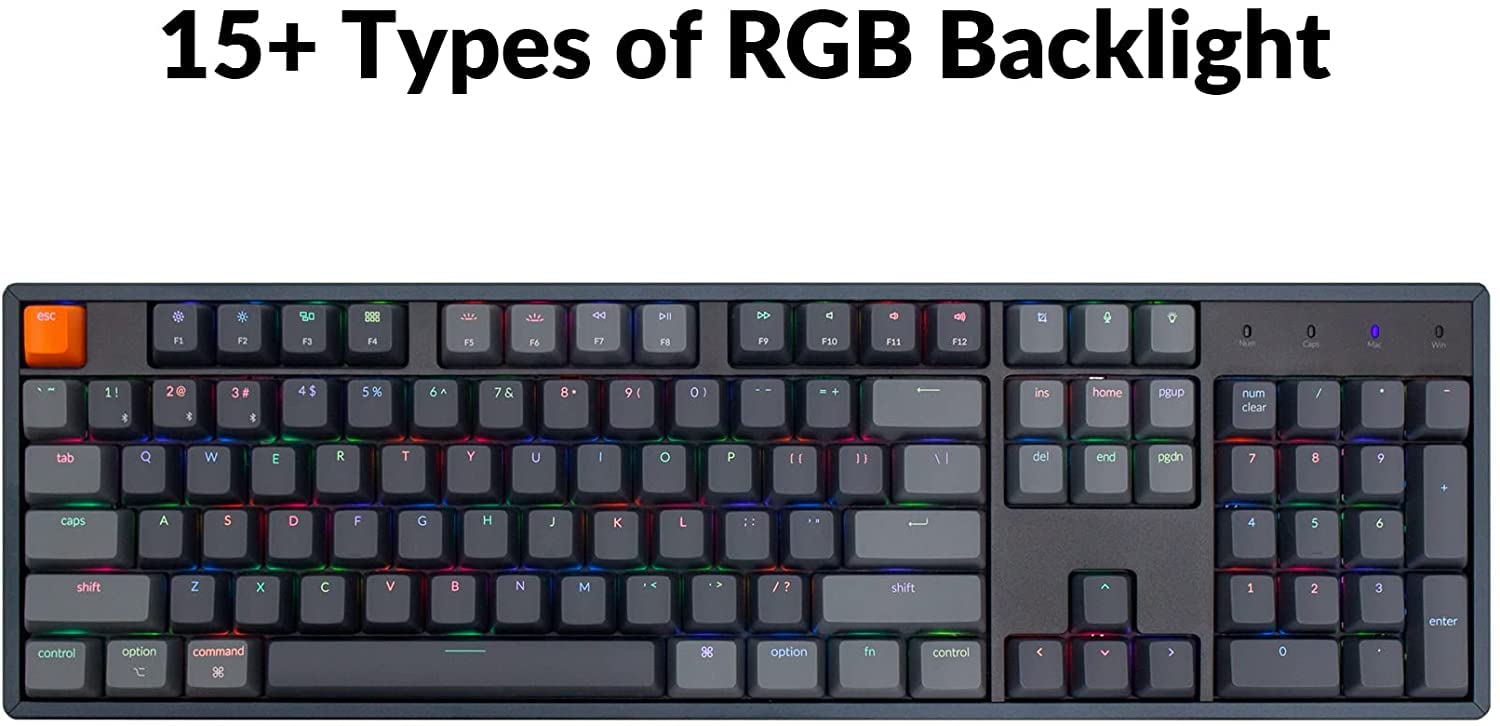 Keychron K10 Wireless Mechanical Keyboard with Gateron G Pro Brown Switch Aluminum Frame