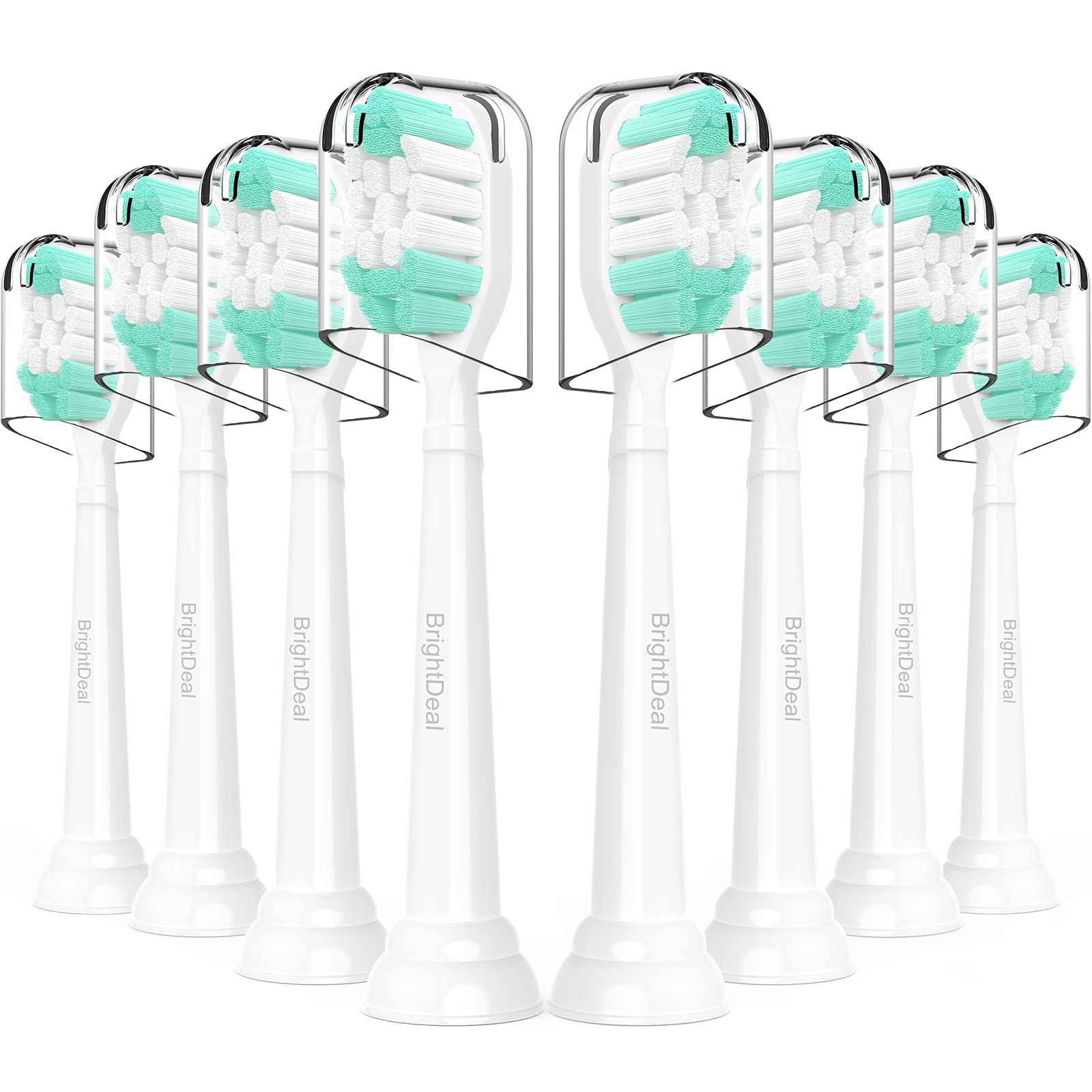 BrightDeal Replacement Toothbrush Heads for Philips Sonicare ProtectiveClean 4100 5100 6100 DailyClean Plaque Control Gum Health G2 C2 Toothbrush Head HX6817/01 HX6857/11 Electric Toothbrushes, 8 Pack