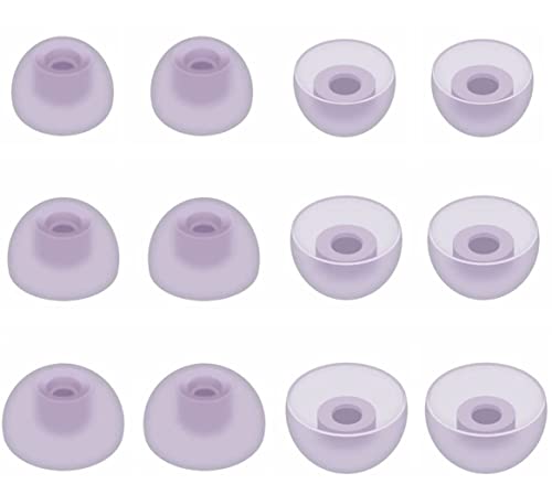 ALXCD Eartips Compatible with Galaxy Buds 2 Earbuds, S/M/L 6 Pairs Soft Silicone Earbud Tips Eartips Replacement Tips, Compatible with Galaxy Buds2 Earbuds SM-R177, Lavender sml