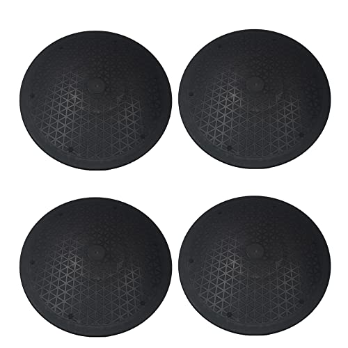 4pcs 12inch Lazy Susan Turntable Heavy Duty Rotating Swivel Stand with Steel Ball Bearings for Model Plants Crafts TV Monitors, Black