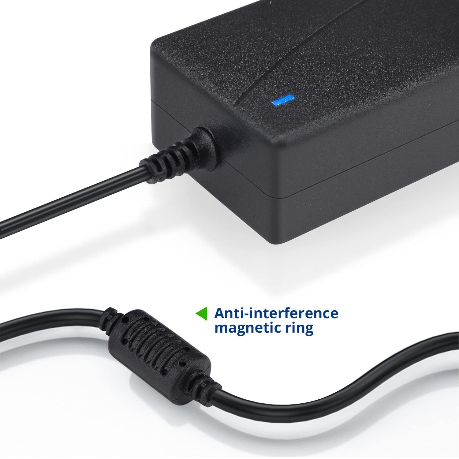 DC 12V 3A Power Adapter, US Plug, 4.6FT Power Cord, 36 Watt AC 100-240V to DC 12Volt Transformers, Switching Power Supply for LED Strip Light, Camera, Wireless Router 2.1mm X 5.5mm