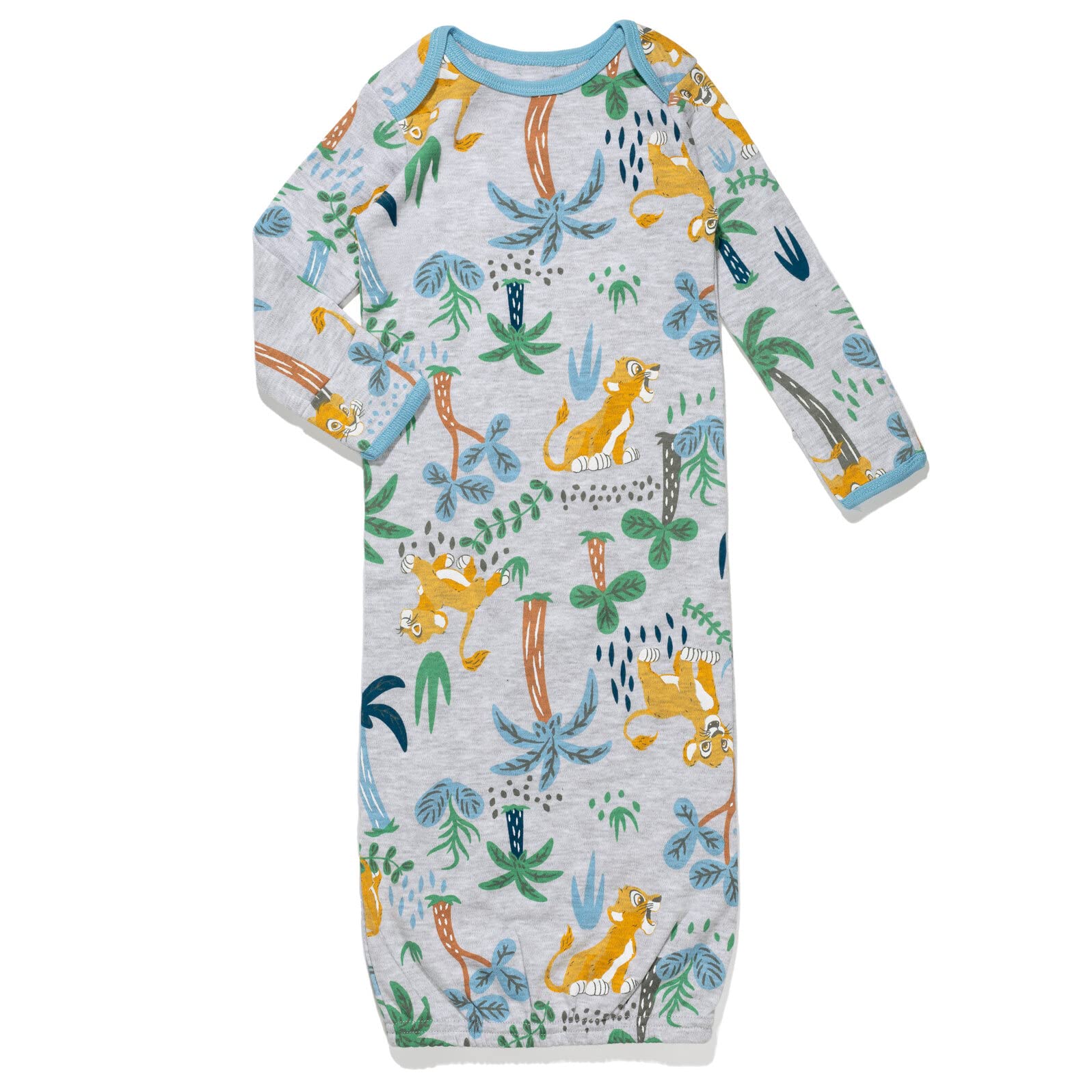 Disney Lion King Simba Newborn Baby Boys 3 Pack Long Sleeve Swaddle Sleeper Gown 0-6 Months Multicolored