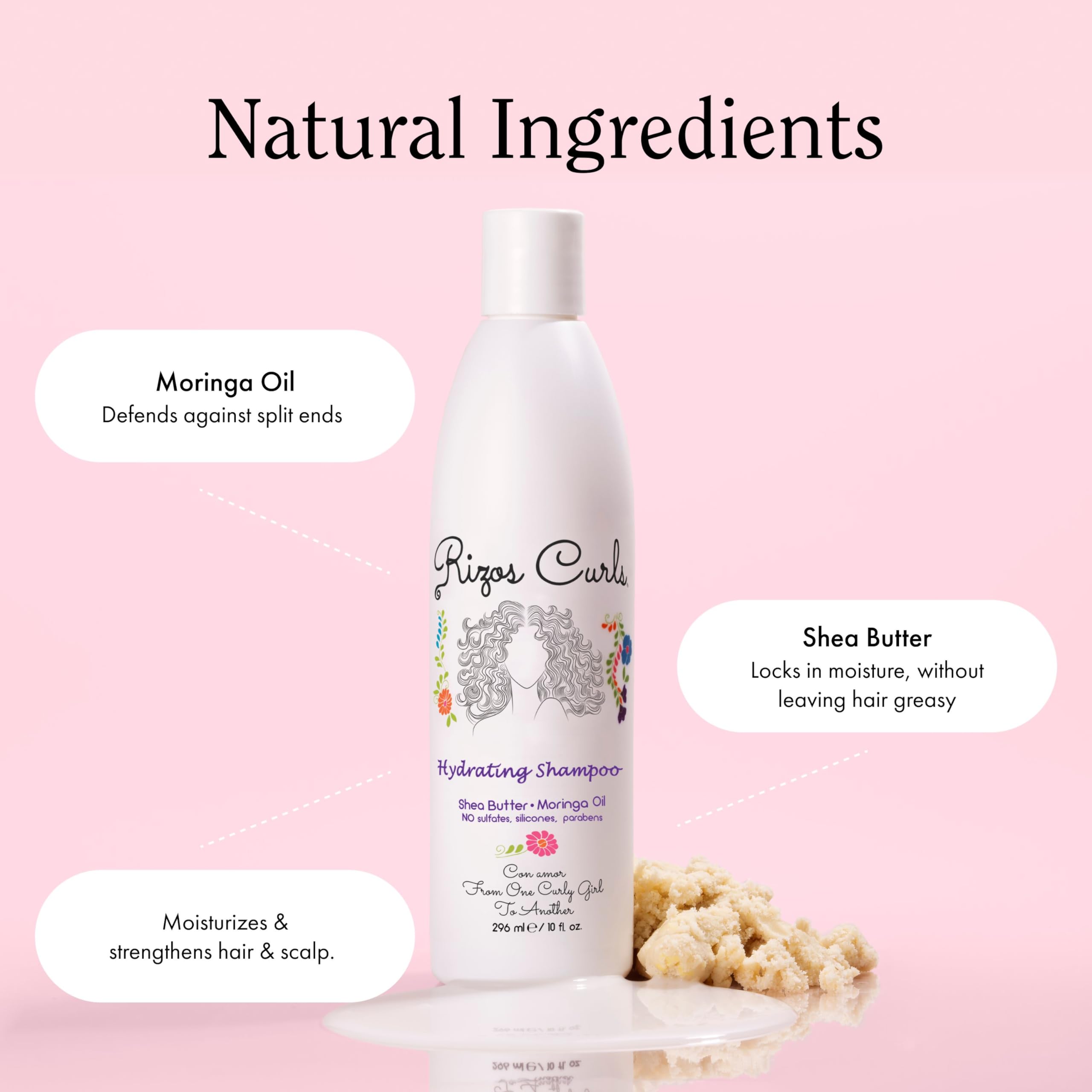 Rizos Curls Trio Bundle, Hydrating Shampoo & Deep Conditioner & Curl Cream Bundle, Gently Cleanse and Hydrate Curly Hair, Style & Define Curls for Frizz Free Volume, For All Curl Patterns 2a - 4c