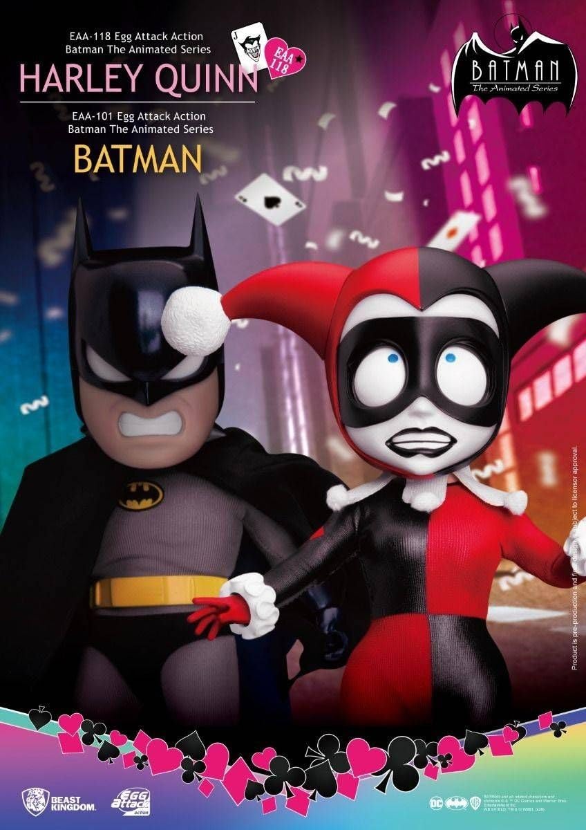Beast Kingdom Batman The Animated Series: Harley Quinn EAA-118 Egg Attack Action Figure, Multicolor