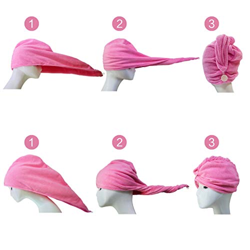 POLYTE Microfiber Hair Turban Wrap Drying Towel (12x28 Large, 2 Dark Gray)
