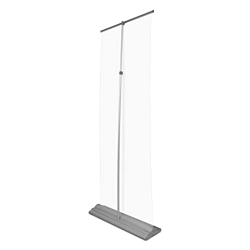 BannerBuzz Floor Standing Sneeze Guard - Full Tarp with Steppy Retractable Stand Isolation Barrier - Clear Film Protective Shield for Cafes, Retail Stores, Cashier, Receptionist (2.5' x 6.5')