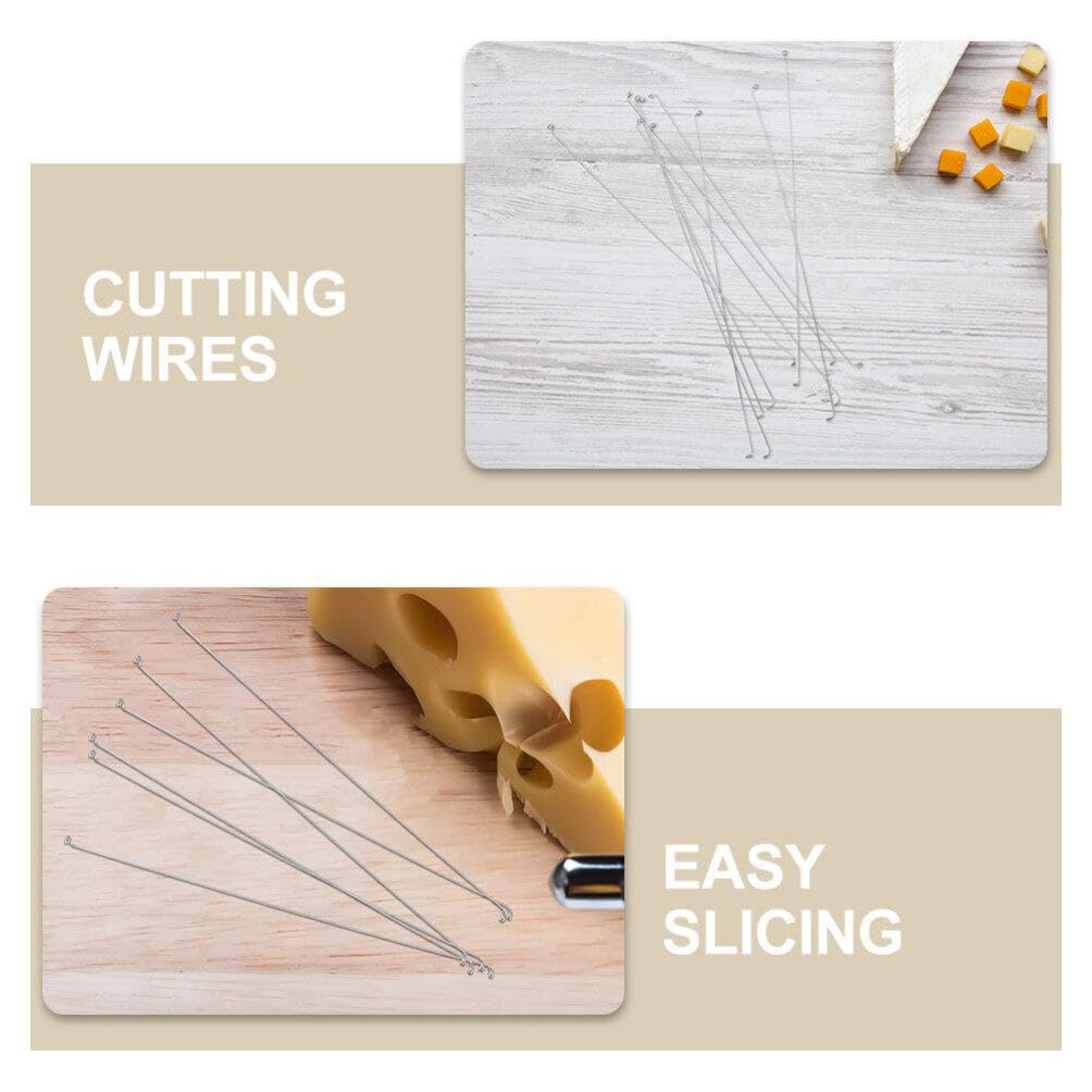 ABOOFAN Cheese Slicer Wire Replacement 20pcs Cheese Cutter Wire Cheese Slicing Wire Ham Slicer Block Cheeses Butter Cutting Cheese Board Wire 5.5 inch