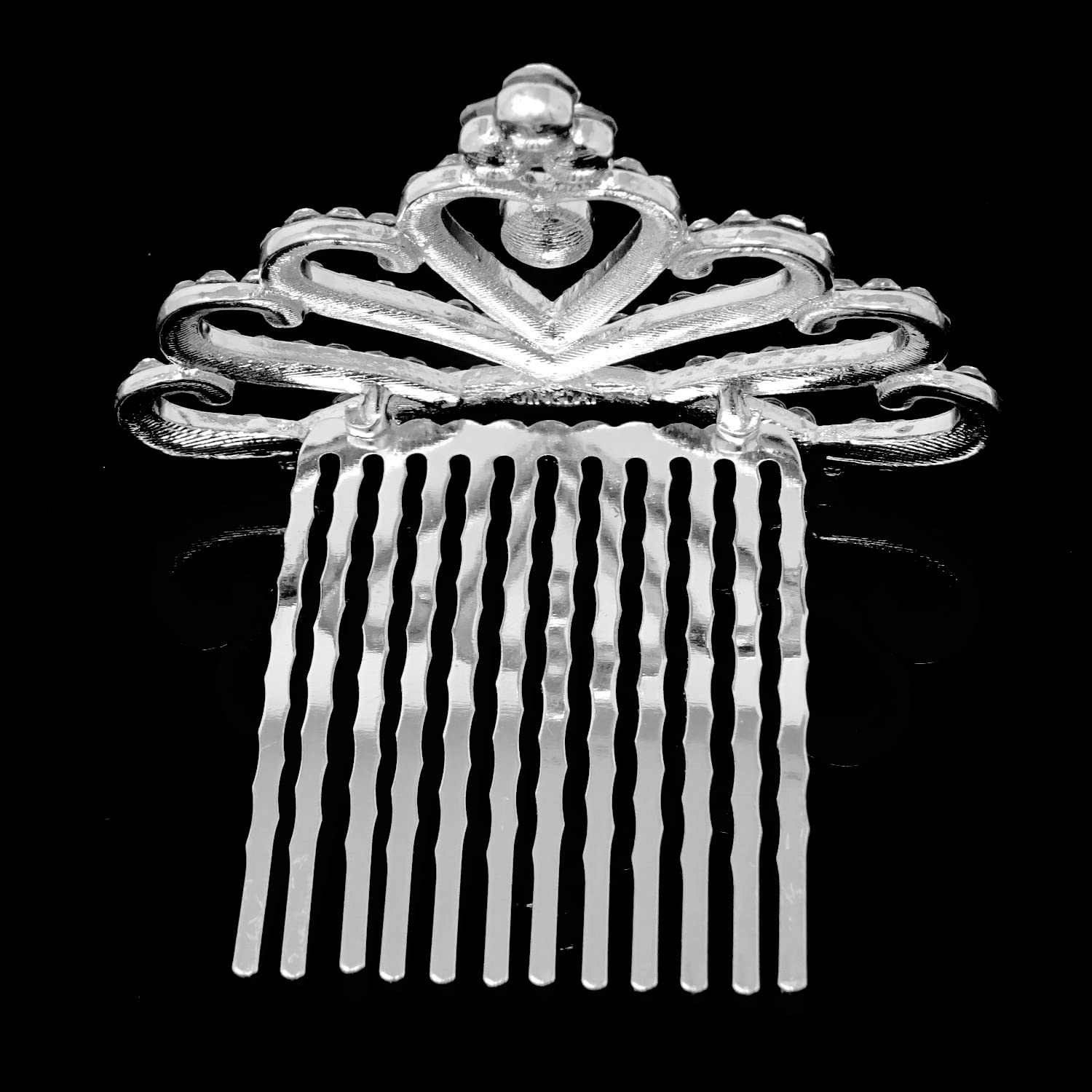 Honbay Princess Tiara Comb, Flower Girls Crystal Rhinestone Crown Hair Comb Hair Accessories