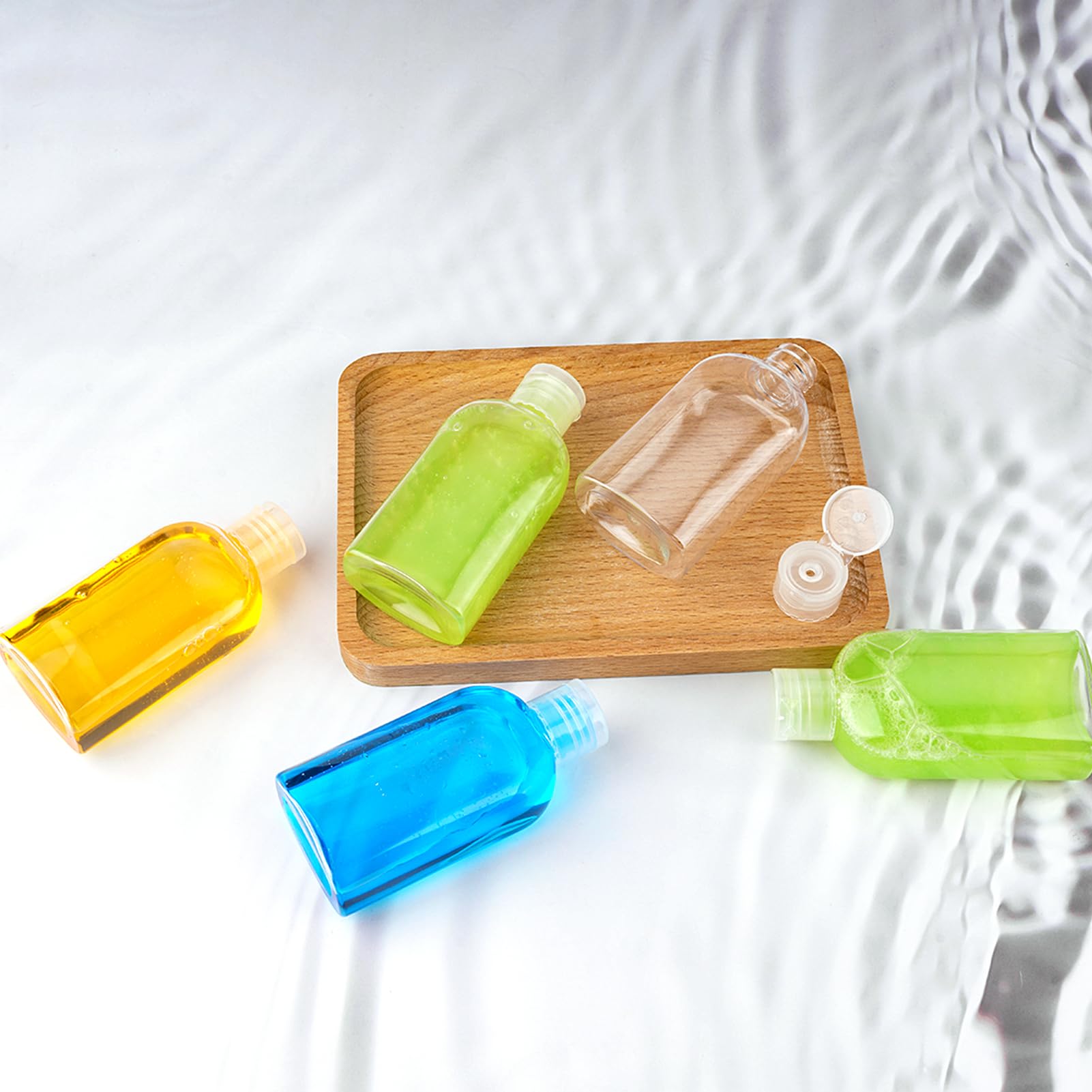 Kitchen GIMS Travel Size Containers Plastic Travel Bottles Leak Proof Squeeze Bottles with Flip Cap TSA Approved 3.4oz/100ml Travel Bottles for Toiletries, Shampoo, Conditioner & Lotion (5 Pack)