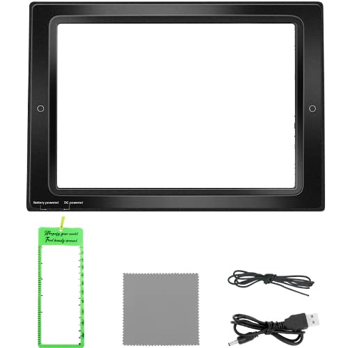 4X Magnifying Glass for Reading, 10"x 6"Large Full Page Magnifier with 50 Ultra-Bright LED Lights, Evenly Lit Perfect for Low Vision Person and Seniors