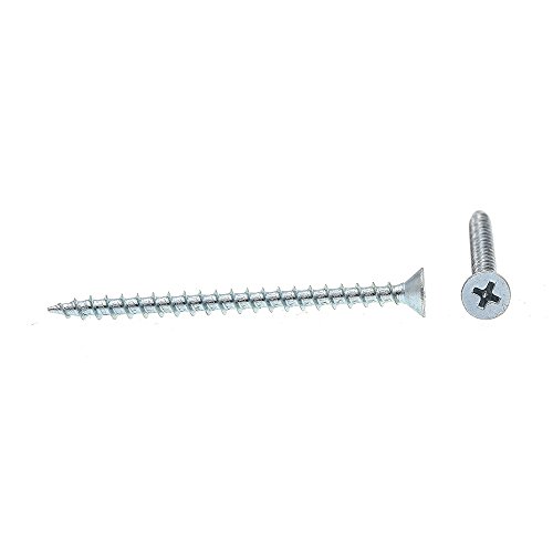 Prime-Line 9016852 Sheet Metal Screw, Self-Tapping, Flat Head Phillips, #8 X 2-1/2 in, Zinc Plated Steel, Pack of 100