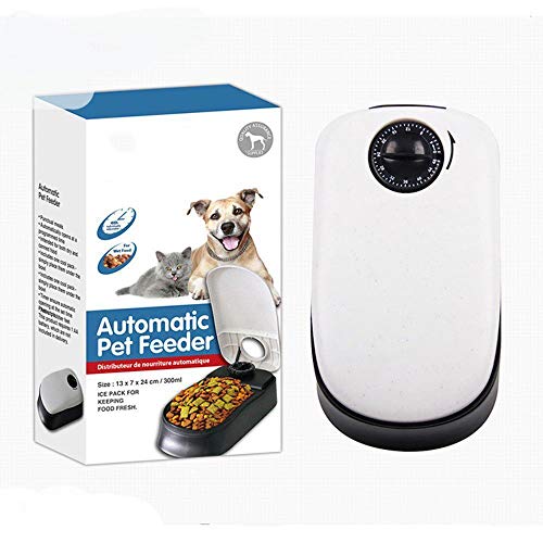 ZZK Automatic Pet Feeder Dog Timer Feeder Cat and Dog Pet Dry Food Dispenser Washing Bowl Convenient Dog Cat Feeding Bowl 48-Hour Timer
