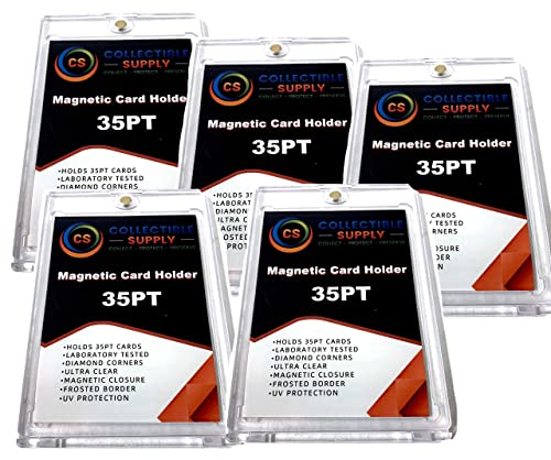 5 Pack Collectible Supply Magnetic Card Holder 35 PT. (5 Total Holders) Trading Gaming Storage & Protection