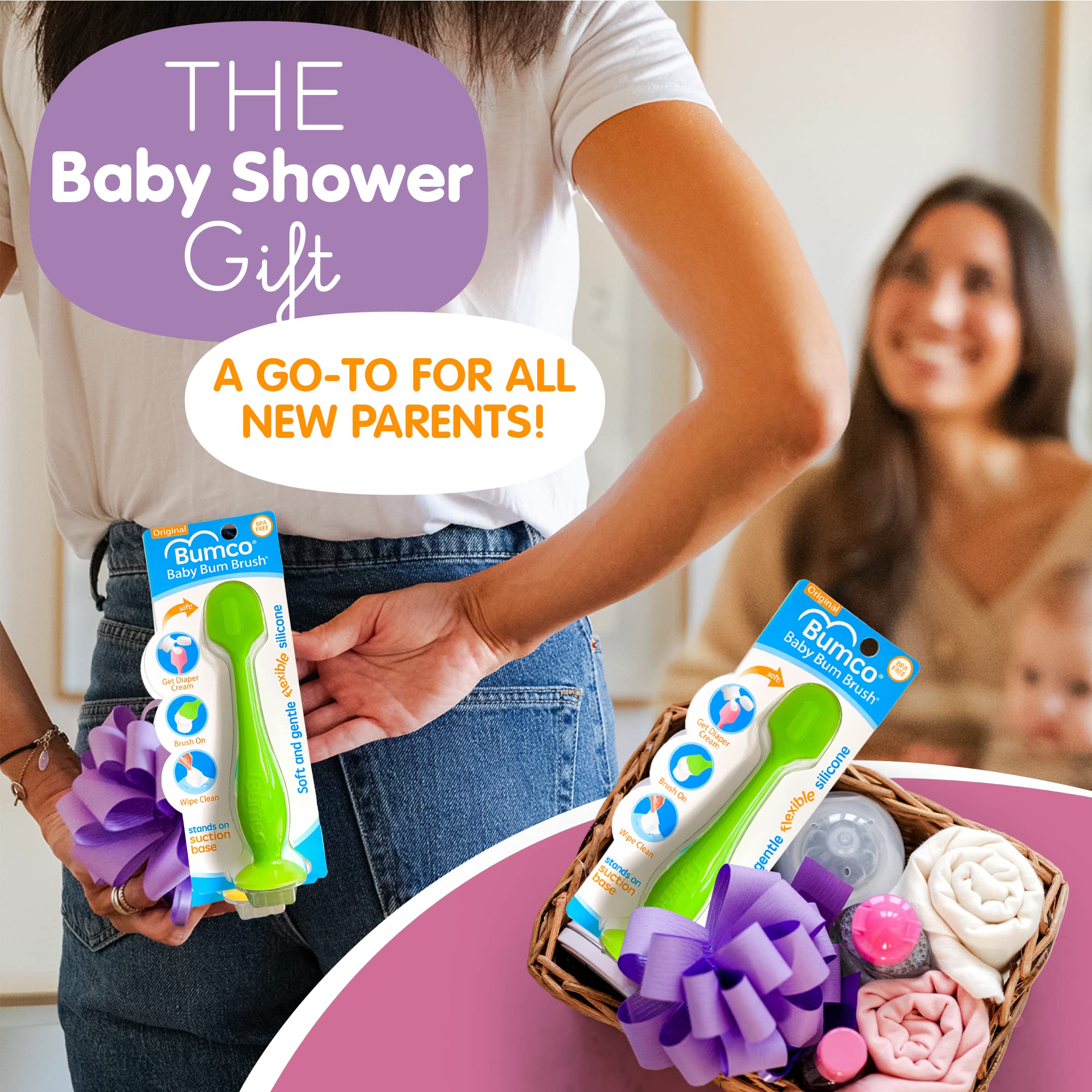 Bumco Diaper Cream Spatula - BPA-Free Diaper Bag Essentials, Soft Butt Spatula Baby, Mom-Invented Butt Paste Spatula, Bumco Diaper Cream Spatula, Flexible Diaper Cream Applicator, Bumco Baby Bum Brush