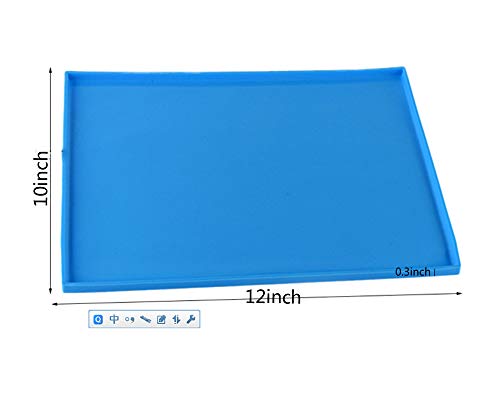 ASIBT Silicone Cake Roll Maker ,Silicone Baking Mat,Multipurpose Silicone Nonstick Pastry Mat , Swiss Roll Cake Mat Flexible Baking Tray Mold Baking-2pack(10''12'', Blue)