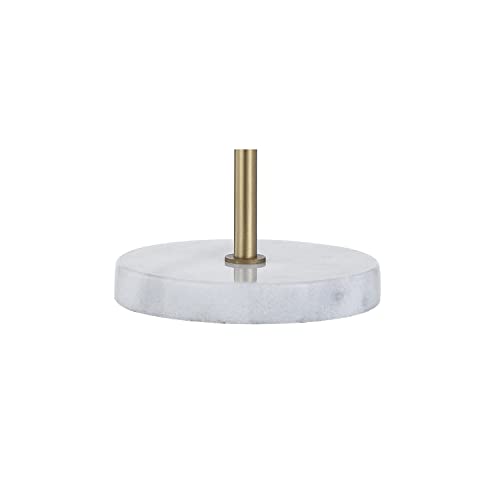 JONATHAN Y JYL1094A Axel 20.5" Industrial Gold Pipe Metal/Marble Edison LED Table Lamp Classic Transitional Bedside Desk Nightstand Lamp for Bedroom Living Room Office College, Brass Gold/White