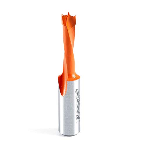 Amana Tool - 301007 Carbide Tipped Brad Pt. Boring Bit L/H 1/4 Dia x 57mm Long x 10mm Sh