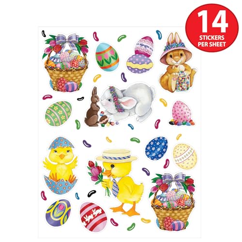 Bunny, Basket & Egg Stickers