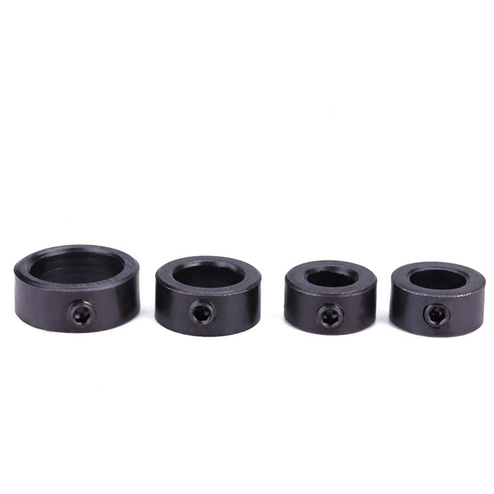 8Pcs Drill Stop Bit Collar Set Drill Bit Depth Stop Inner Diameter 3mm 4mm 5mm 6mm 8mm 10mm 12mm 16mm with Allen Wrench to Tighten The Stops Set-Screws