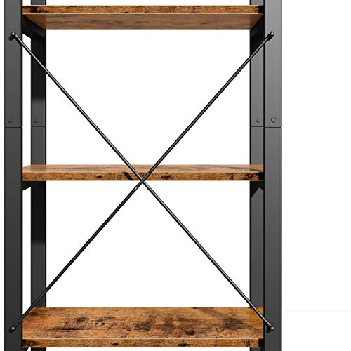 IRONCK Industrial Bookcase, 5-Tier Bookshelf for Living Room, Bedroom, Farm House, Kitchen, Office Decor and Storage