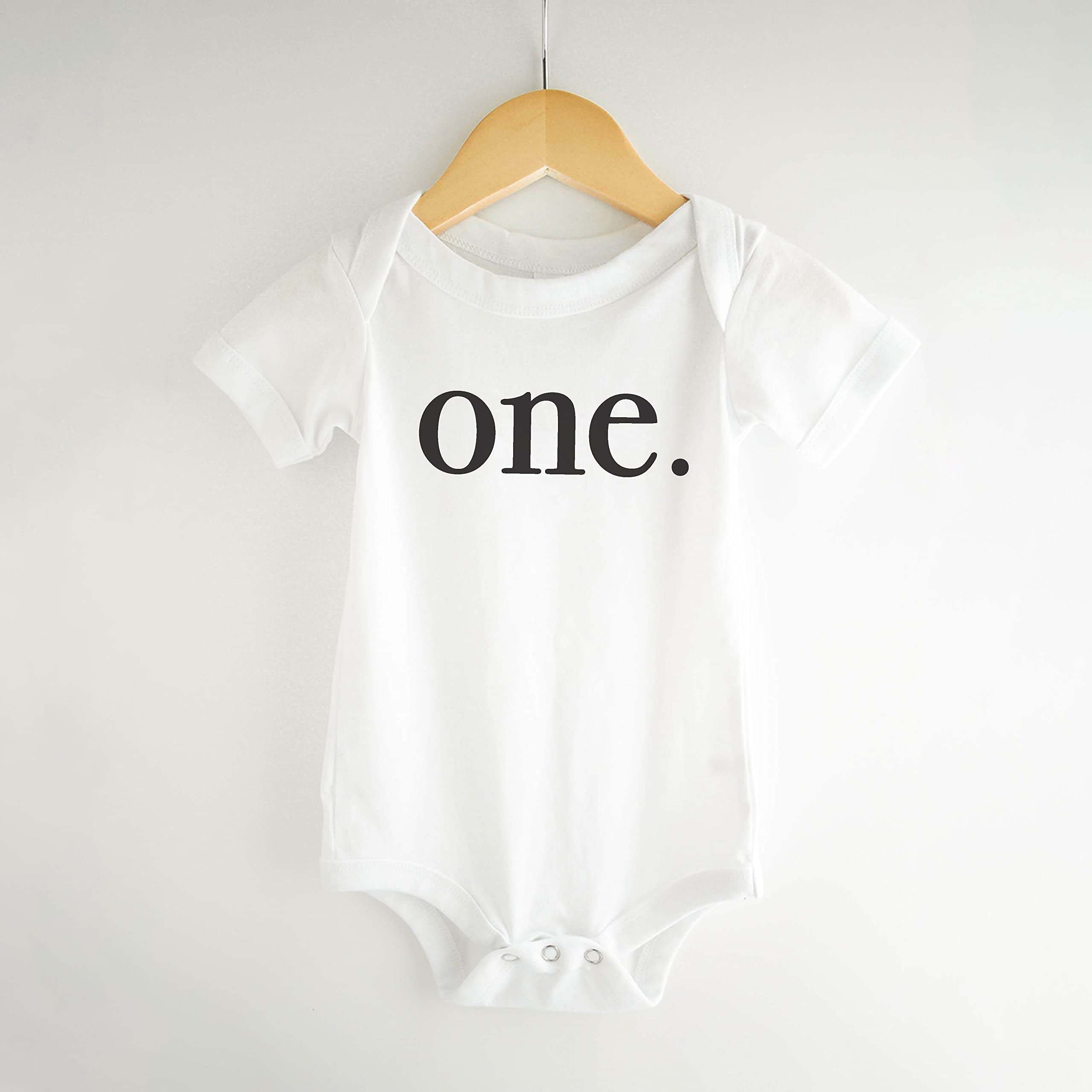 Bump and Beyond Designs Boy 1st Birthday Shirt Baby Boy First Birthday Outfit (12-18 Months) White/Black