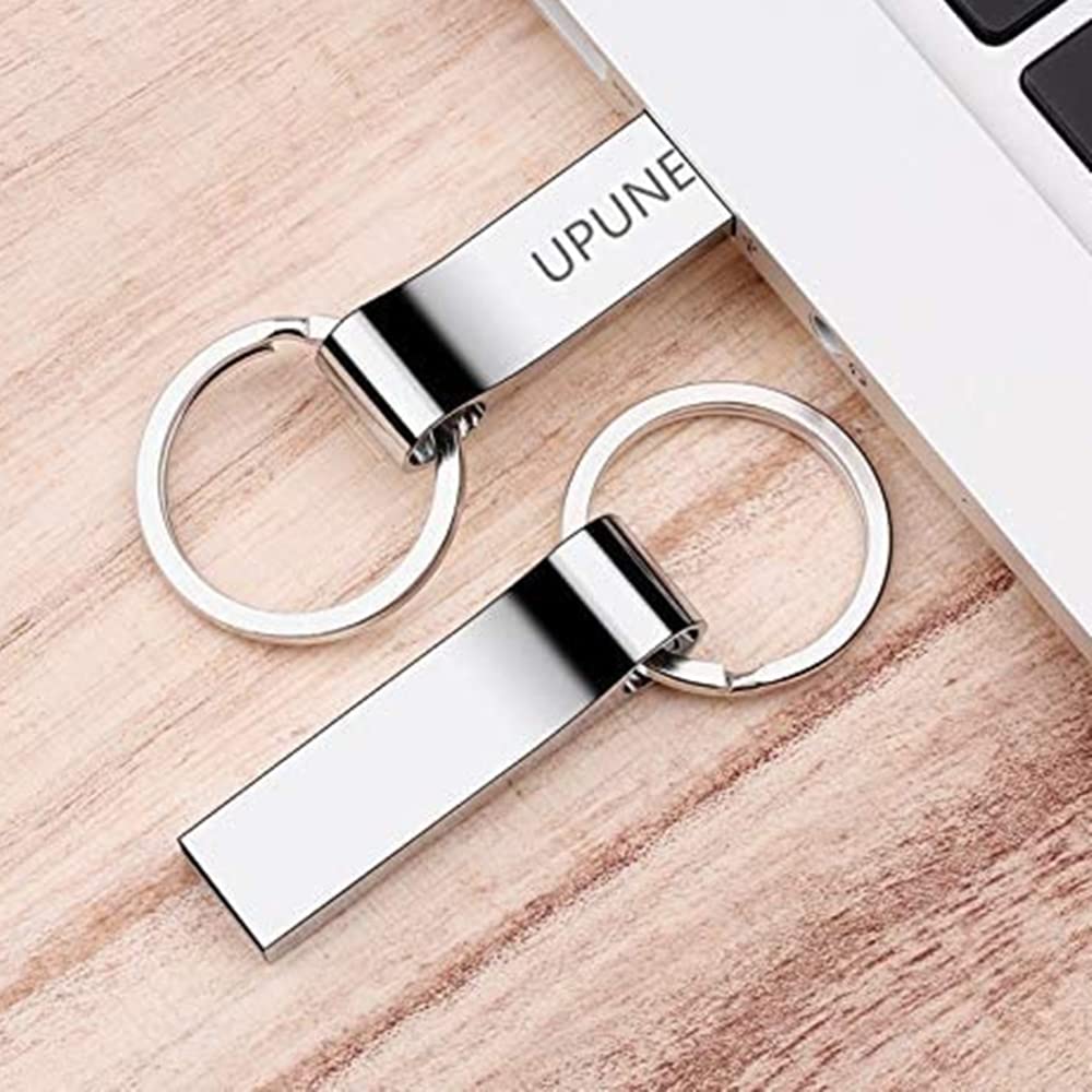 64G USB 2.0 Flash Drive, Metal Keychain Thumb Drive Memory Stick Built-in Waterproof.