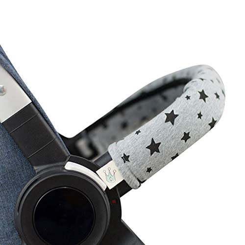 JYOKO Kids Covers Handle, Covers Railing for Stroller (Black Star, Regular)