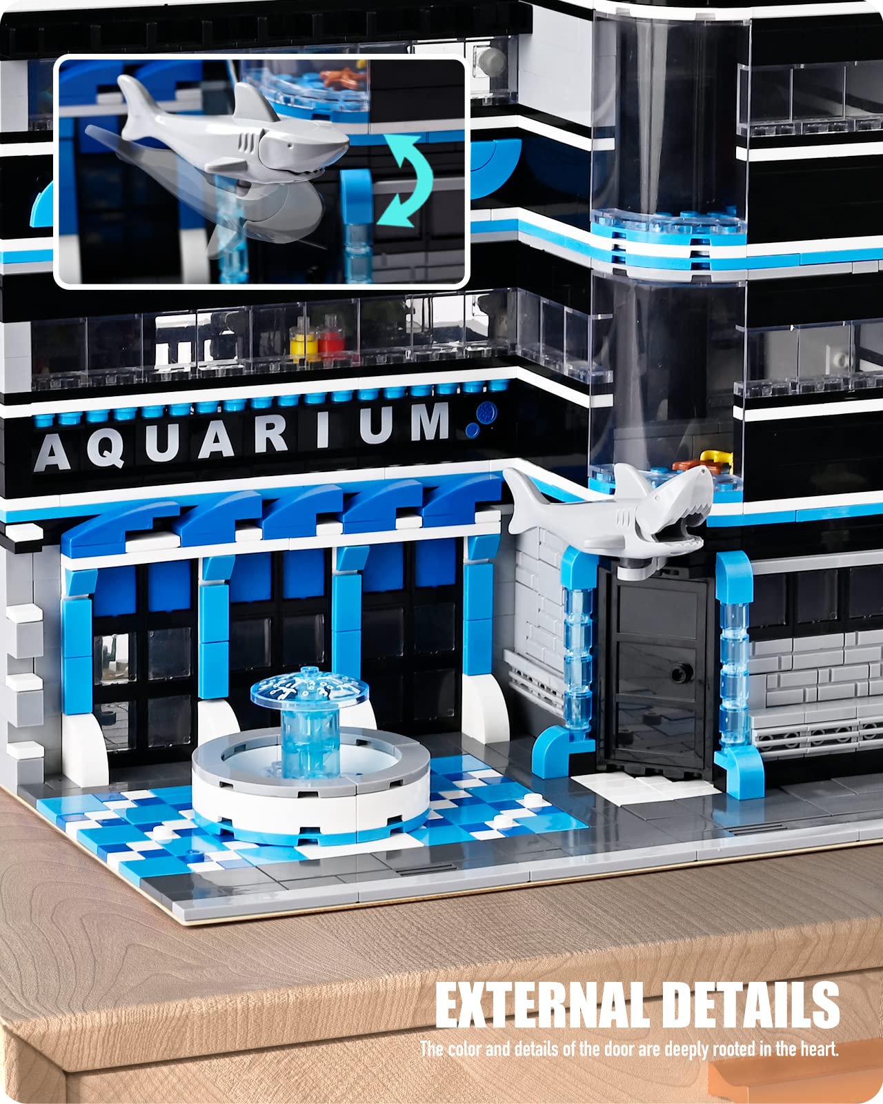 Nifeliz Street Ocean Museum Aquarium Building Blocks and Engineering Toy, Construction Set to Build, Model Set and Assembly Toy for Teens and Adult (2249 Pieces)