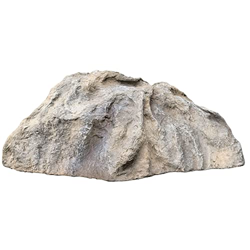 Backyard X-Scapes Fiberglass Painted Mock Faux Well Pump Cover Artificial Rock for Landscaping, Medium, Beige