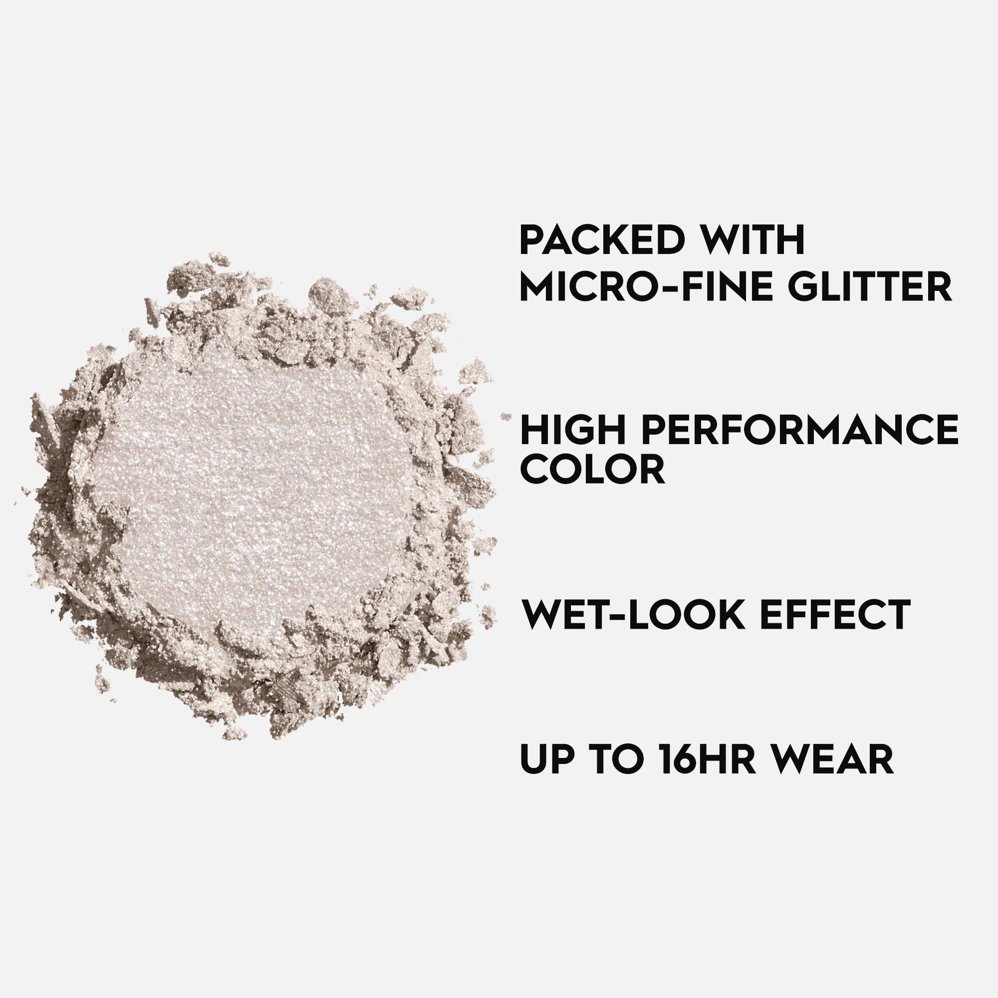 Urban Decay 24/7 Moondust Glitter Eyeshadow Single (Cosmic - Sheer White Sparkle), Buildable Sparkly Eye Glitter, Long-lasting Shimmer Finish, Reflective Eye Shadow Topper - 0.06 oz
