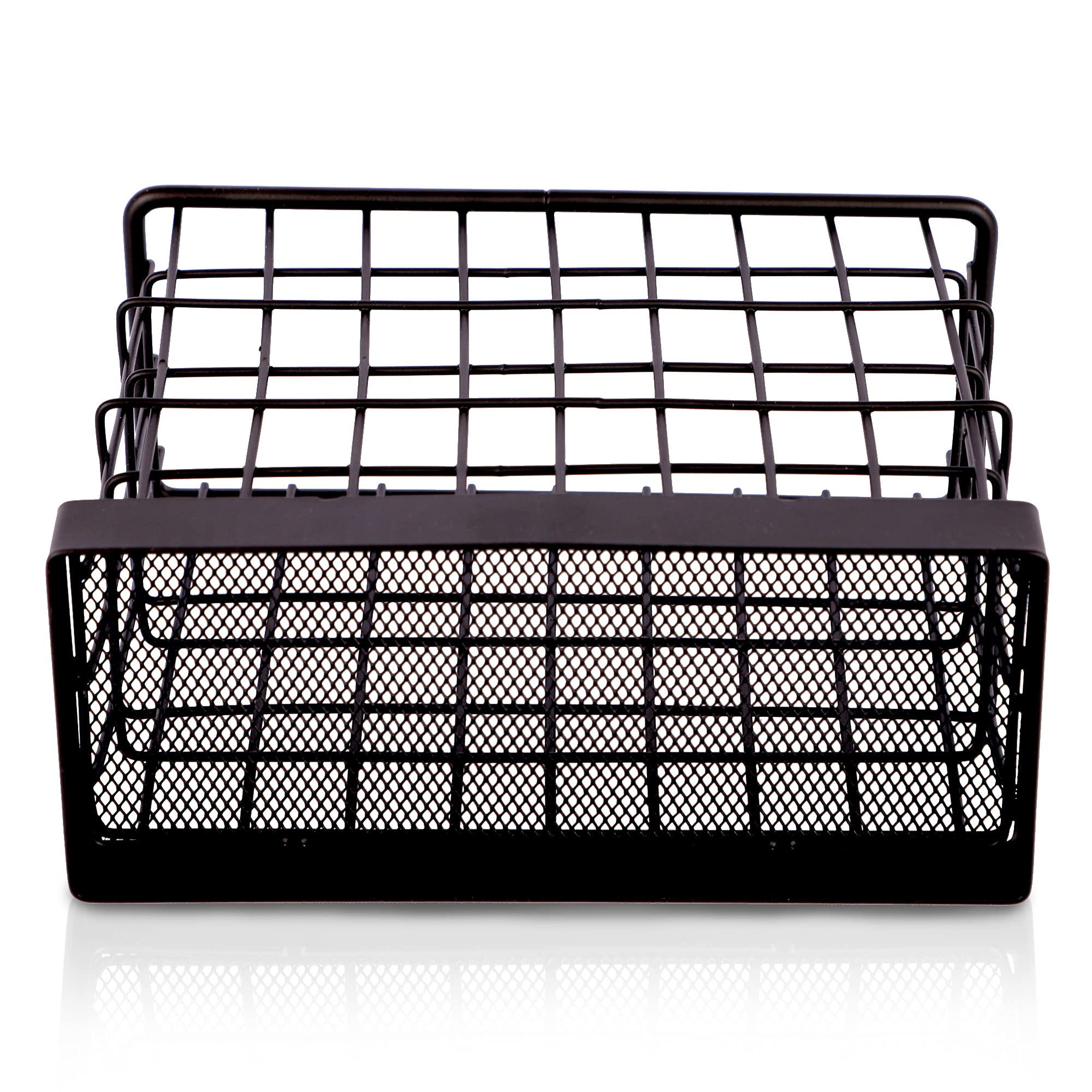 Wire Classic Metal Napkin Organizer Holder for Kitchen Restaurant Home Stylish Decor - Dining Tables, Stylish Black Countertop Storage Indoor and Outdoor Use Vertical Tissue Dispenser
