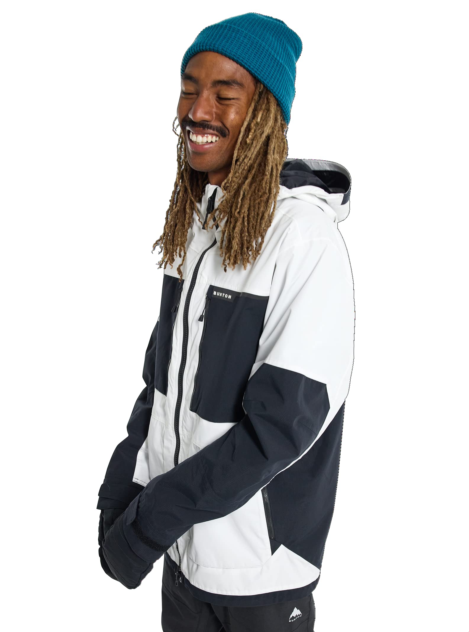 Burton Mens' Frostner 2L Snow Jacket (US, Alpha, Medium, Regular, Regular, Stout White/True Black)