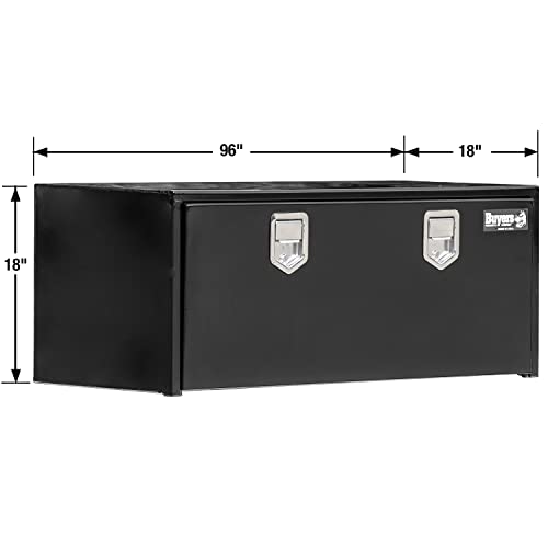 Buyers Products 1702110 Black Steel Underbody Truck Box with Paddle Latch, 18 x 18 x 48 Inch