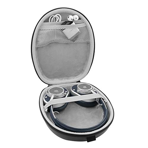 Geekria Shield Case Compatible with Master & Dynamic MH40, MW65, MW60, M&D MW50+, MG20 Wireless Headphones, Replacement Protective Hard Shell Travel Carrying Bag with Cable Storage (Black)