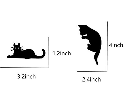 Removable Switch Sticker, 6 Pcs Cute Cats, Panda and Butterfly Cartoon Wall Sticker Decor, Family Light Switch Decals DIY Kids Bedroom Car Office Home Decoration