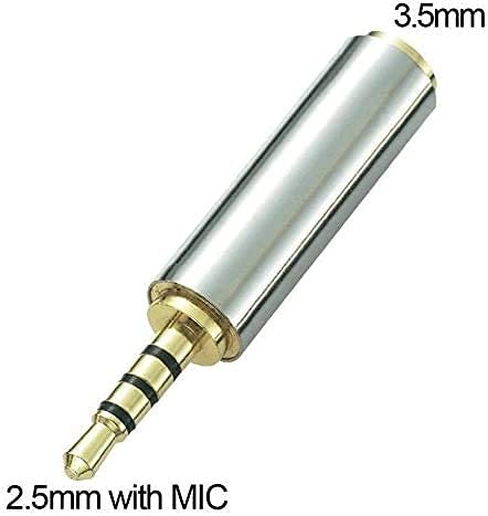 Adhiper Replacement 2.5mm to 3.5mm Stereo Jack Cable Adapter，for Headphone, Tablets, 4 Poles Jack Stereo Adapter for Stereo Audio Jack Adapter Cable，2.5mm to 3.5mm Adapter (2 Pack)
