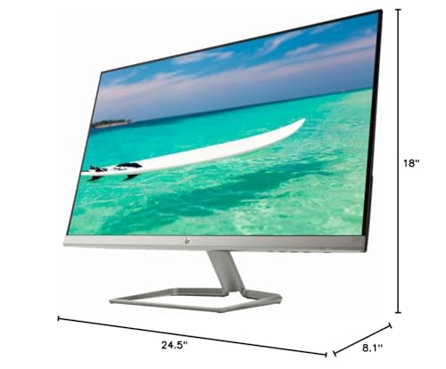 HP 27" Widescreen IPS LED Full HD (1920x1080) Monitor, 5ms Response Time, 10,000,000:1 Contrast Ratio, FreeSync, 2X HDMI and 1x VGA Input, 178░ View Angle, 75Hz Refresh Rate, Natural Silver