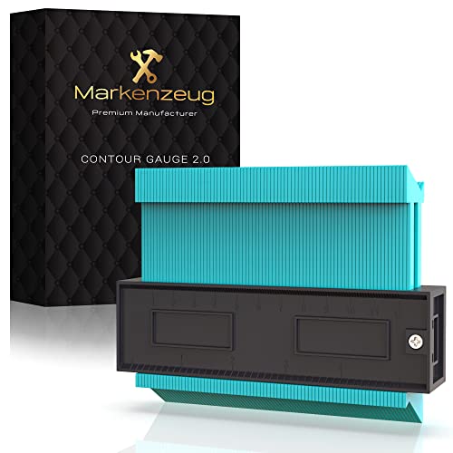 Markenzeug® Original Premium Contour Gauge – Improved Concept 2021 – Large Contour Measuring Machine and Marking Aid Tool– Duplicator Contour Knife, Profile Gauge Knife 130 mm for Laminate, Tiles & co