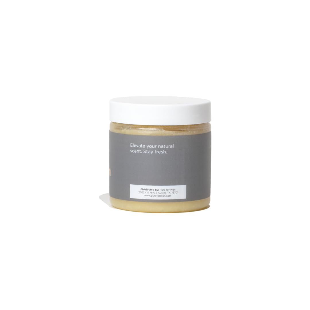 Pure for Men Bum Balm | Raw Lotion for Men | All Purpose Skin Hydration and Deodorizing Balm | Raw Shea Butter, Mint and Clove | 3.8 oz.