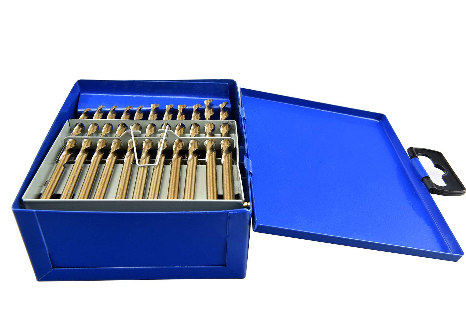 MaxTool 60 Pieces/60PCs Twist Drill Bit Set 60-Piece Drill Set Jobber Length High Speed Steel M2 Fully Ground Wire Gauge 1-60; JBS02G10R60