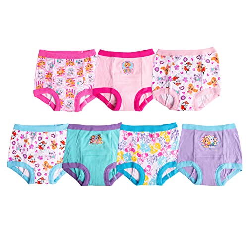 Paw Patrol Girls Toddler Potty Training Pants With Chase, Skye & More With Success Chart & Stickers Size 18, 2T, 3T, 4T, 7-Pack, 4T