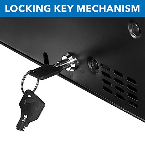 Mount-It! Anti-Theft Kiosk Stand for iPad, iPad Pro, iPad Air, Samsung Tab A | Secure iPad 10.2 Retail Kiosk | Locking Counter-Top Tablet Stand for 10.2 and 10.5" Tablets, Black
