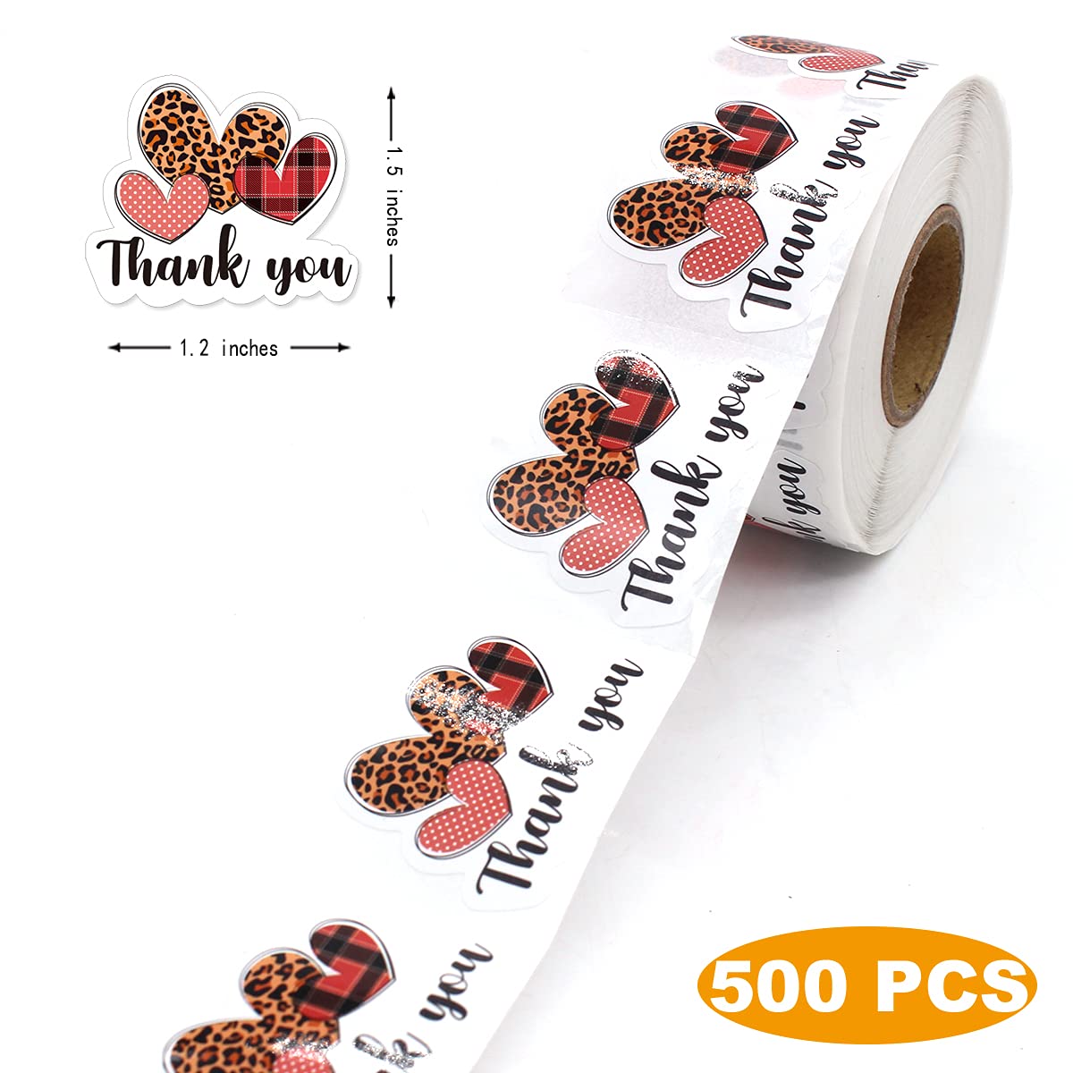 Small Shop Stickers, Small Business,Thank You Sticker, Packaging Sticker (Leopard Print)